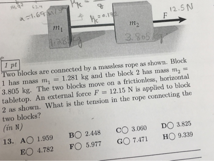Solved Two blocks are connected by a massless rope as | Chegg.com
