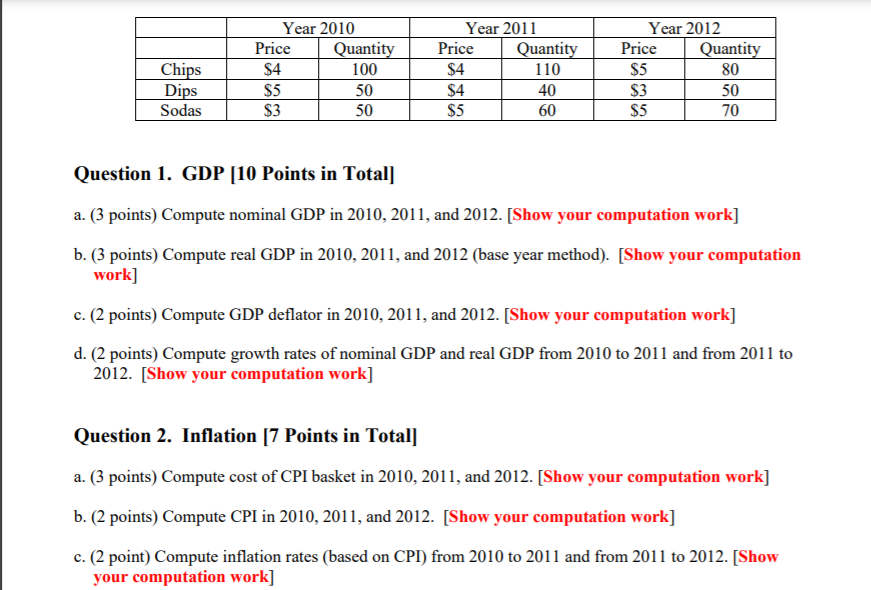 Solved ANSWER ALL 4 QUESTIONS IN GDP & ALL 3 QUESTIONS | Chegg.com