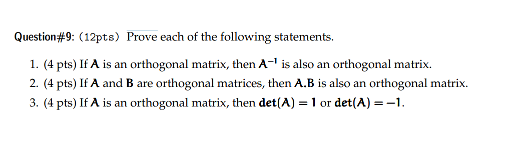 Solved Question#9: (12pts) ﻿Prove each of the following | Chegg.com