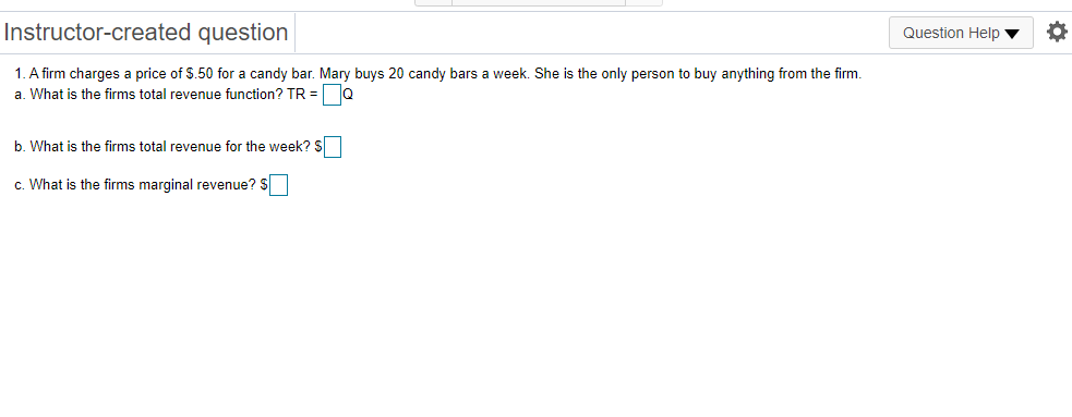 Solved Instructor-created question Question Help 1. A firm | Chegg.com