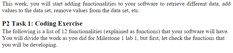 This week, you will start adding functionalities to | Chegg.com