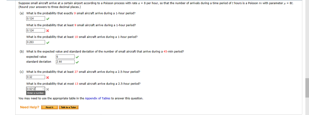 Solved Suppose small aircraft arrive at a certain airport | Chegg.com