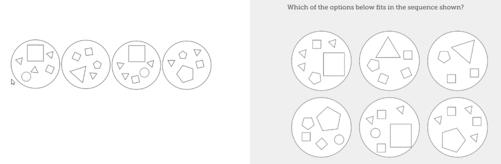 Solved Find the next shape following the similar pattern as | Chegg.com