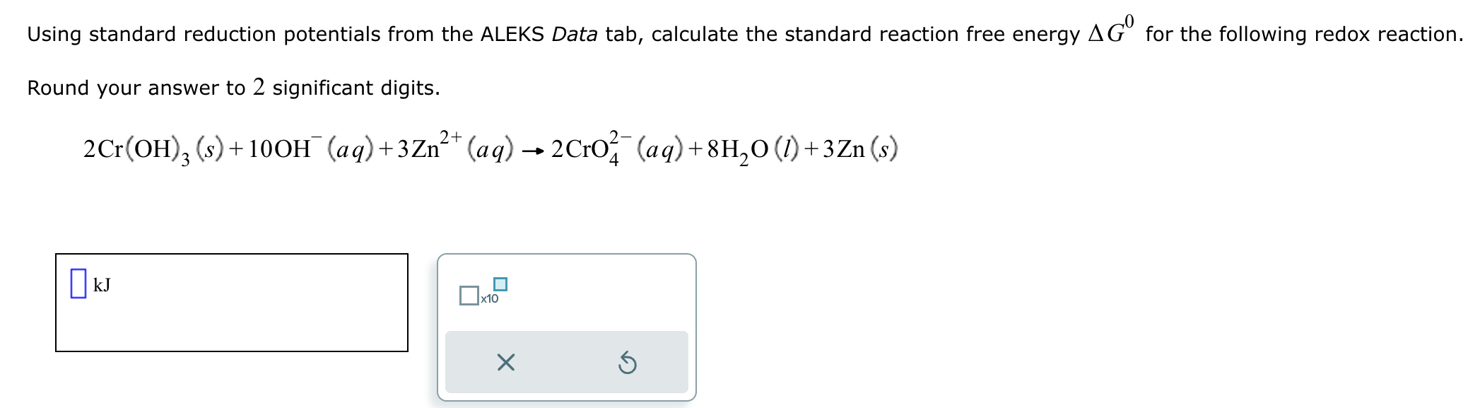 Solved Using standard reduction potentials from the ALEKS | Chegg.com