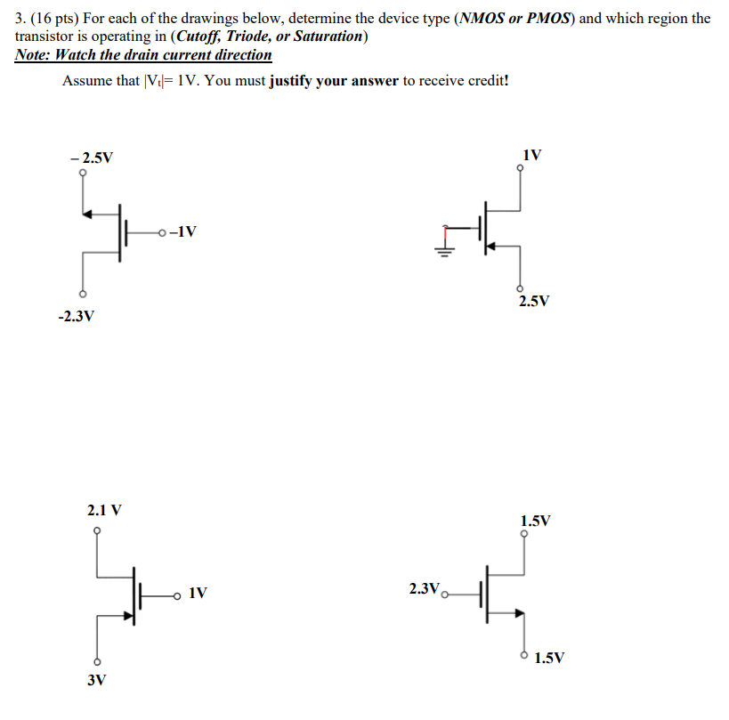 Solved 3. (16 pts) For each of the drawings below, determine | Chegg.com