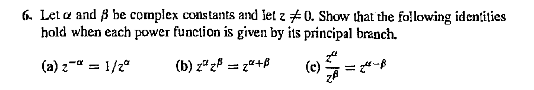Solved 6. Leta and ß be complex constants and let 20. Show | Chegg.com