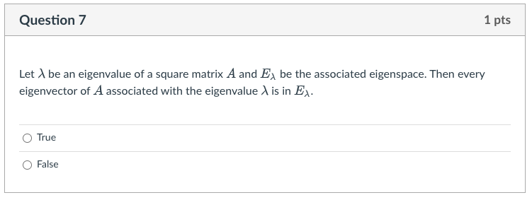 Solved Let λ be an eigenvalue of a square matrix A and Eλ be | Chegg.com