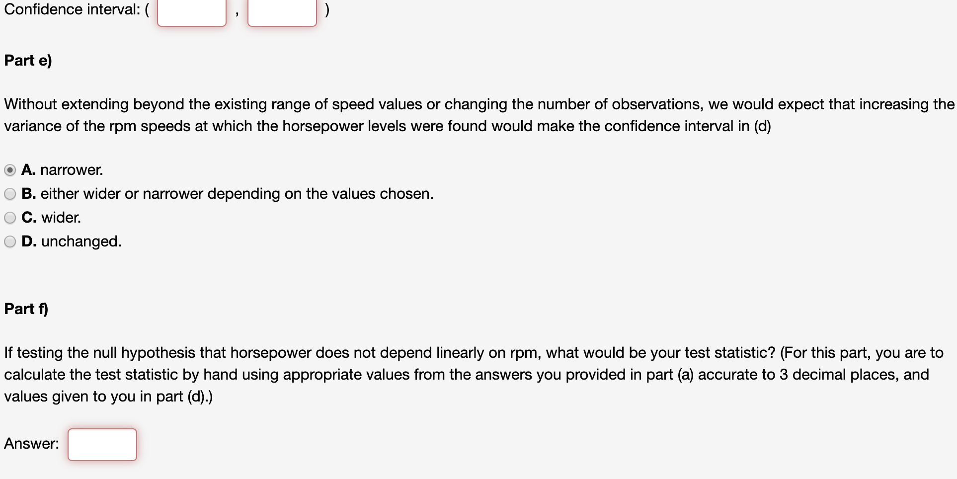 Solved The horsepower (Y, in bhp) of a motor car engine was | Chegg.com