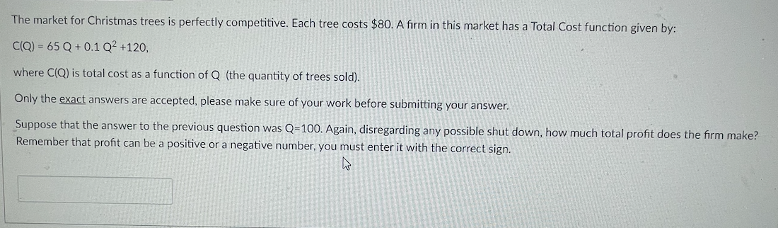 Solved The market for Christmas trees is perfectly | Chegg.com