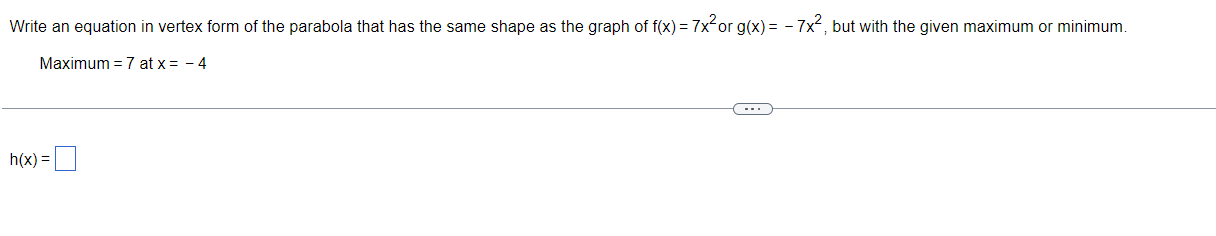 Solved Write an equation in vertex form of the parabola that | Chegg.com