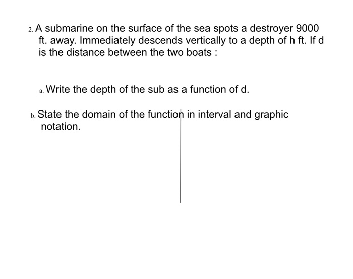 Solved 2. A submarine on the surface of the sea spots a | Chegg.com