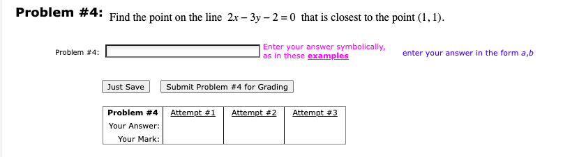 Solved Problem \#4: Find the point on the line 2x−3y−2=0 | Chegg.com