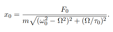 Solved The damped, driven oscillator is an important example | Chegg.com