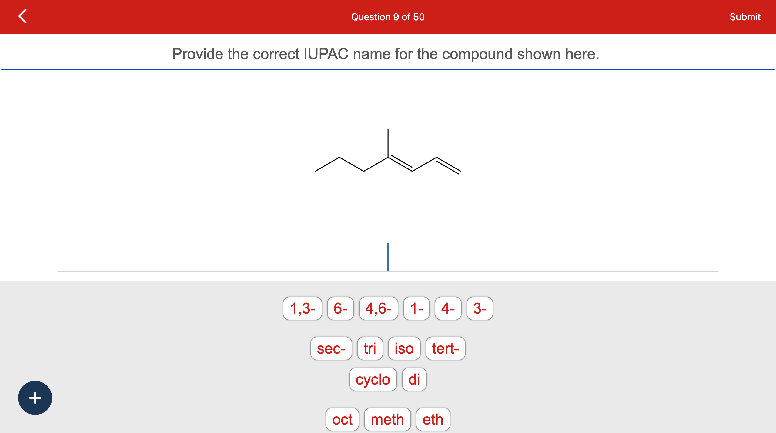 Solved Provide the correct IUPAC name for the compound | Chegg.com