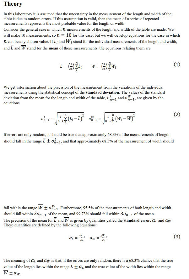 Theory In this laboratory it is assumed that the | Chegg.com