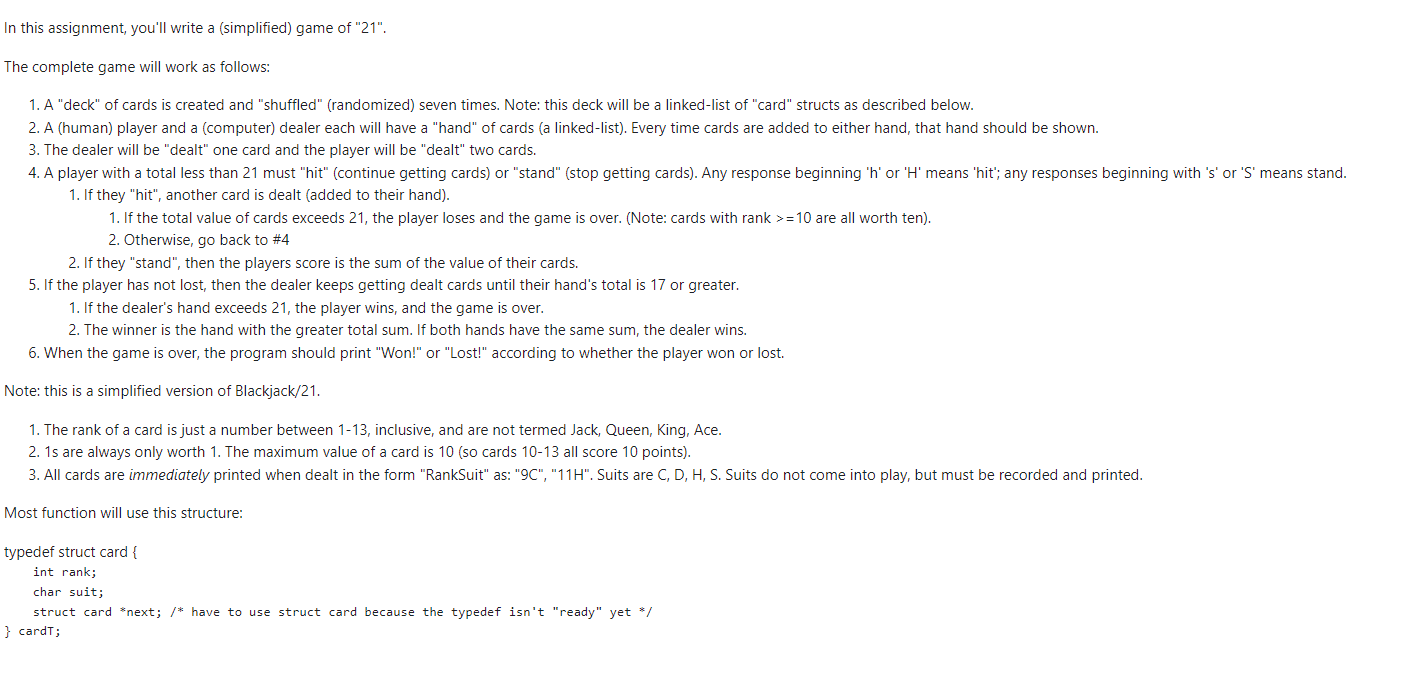 In this assignment, you'll write a (simplified) game | Chegg.com
