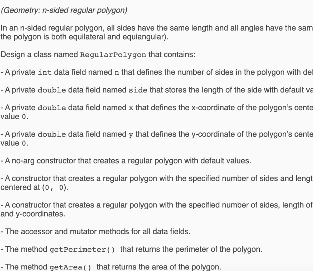 Solved (Geometry: n-sided regular polygon) In an n-sided | Chegg.com