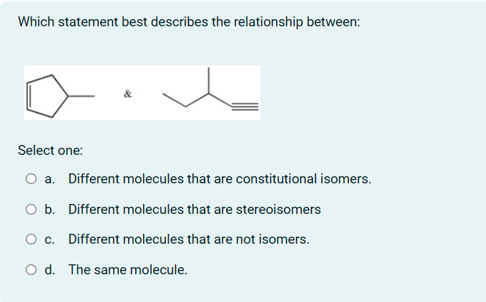 Solved Which statement best describes the relationship | Chegg.com