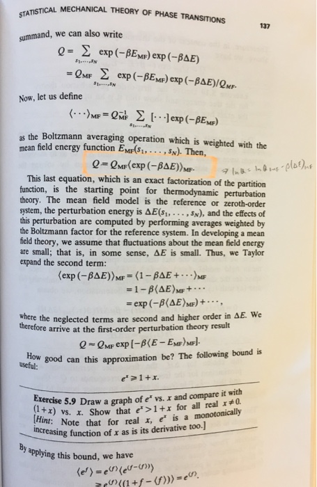 Exercise 5 10 Derive The First Order Perturbation