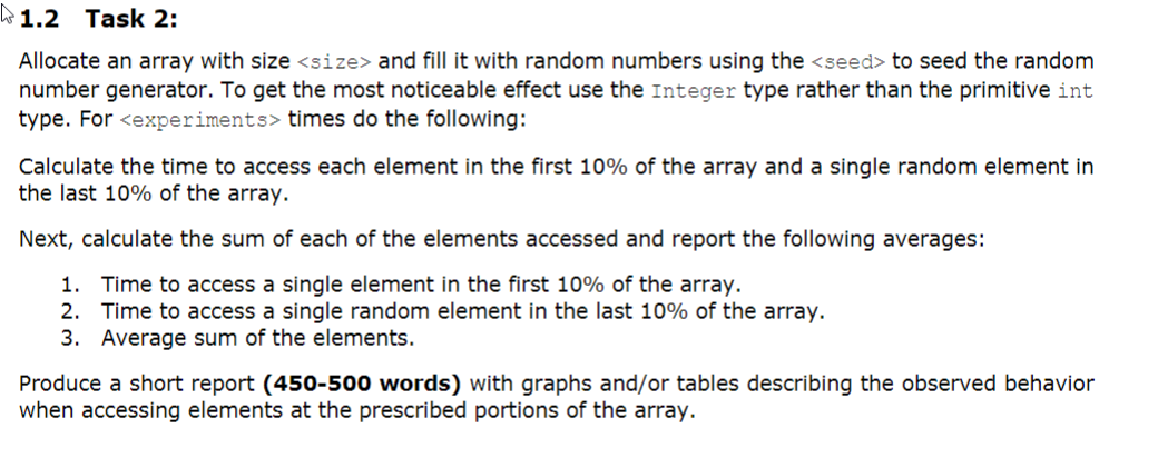 Allocate an array with size and fill it with random | Chegg.com