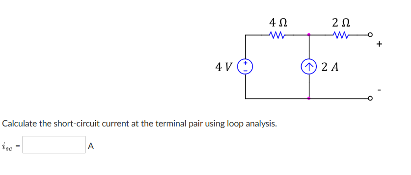 Solved Calculate the short-circuit current at the terminal | Chegg.com