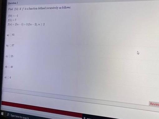 Solved Darsti Find 741f is a function defined recursively as | Chegg.com