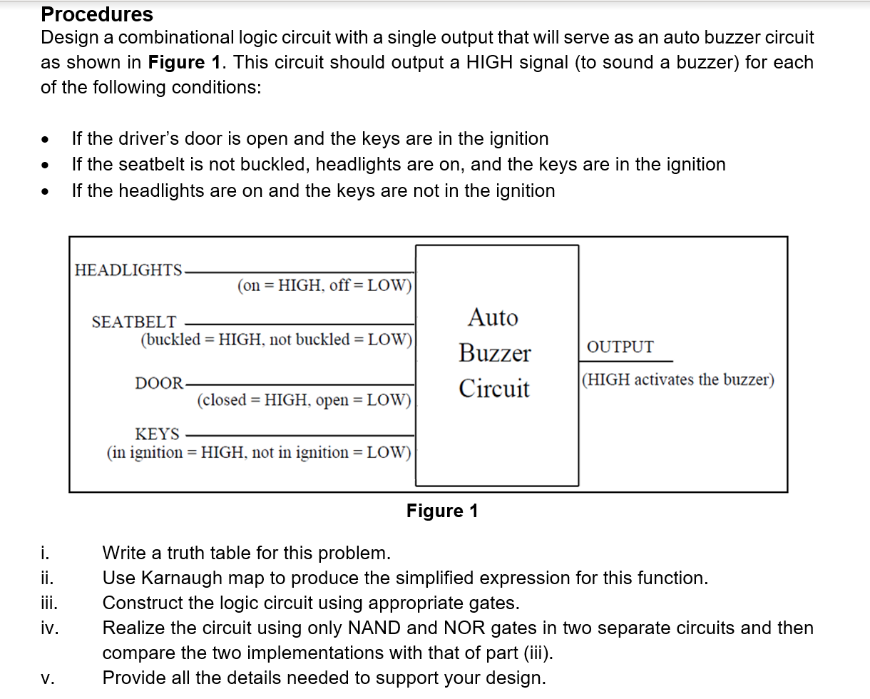 Solved Procedures Design a combinational logic circuit with | Chegg.com
