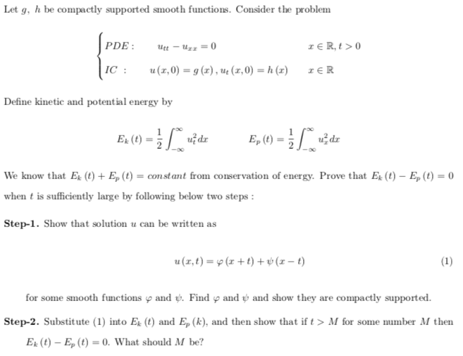 Solved Let g, h be compactly supported smooth functions. | Chegg.com
