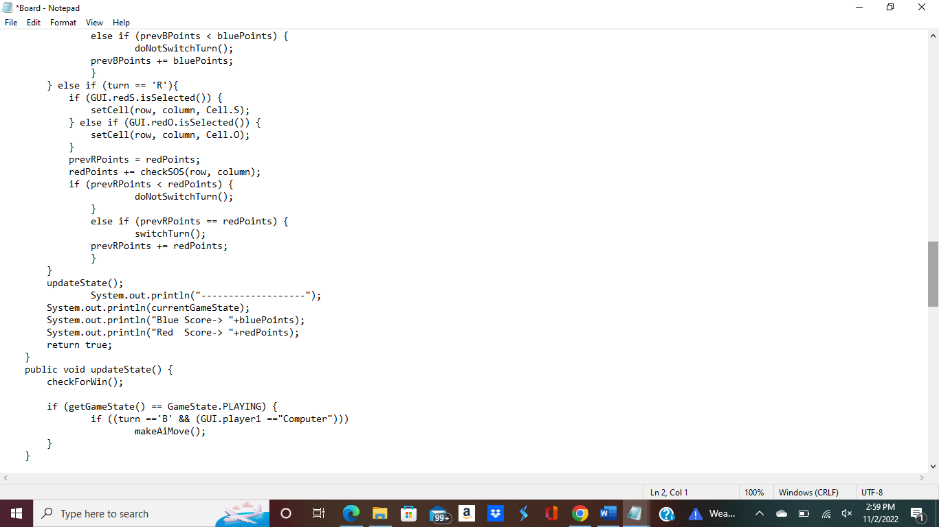 *Board - Notepad File Edit Format View HelpGUI - | Chegg.com