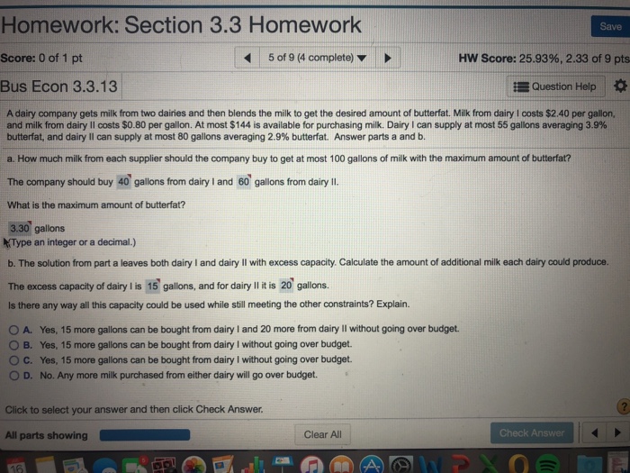 Solved Homework Section 3 3 Homework Score 0 Of 1 Pt Bus