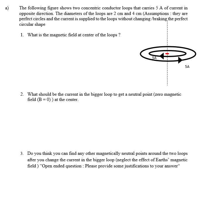 Solved a) The following figure shows two concentric | Chegg.com