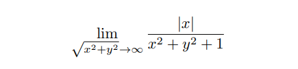Solved limx2+y2→∞x2+y2+1∣x∣ | Chegg.com