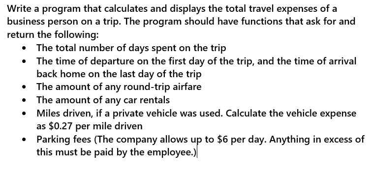 Write a program that calculates and displays the | Chegg.com