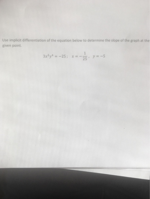 Solved Use implicit differentiation of the equation below to | Chegg.com
