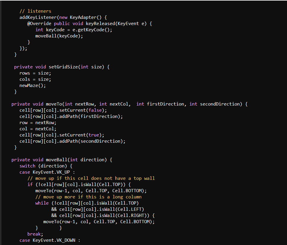 Solved Maze SolverAdd a method to the Maze game we created | Chegg.com