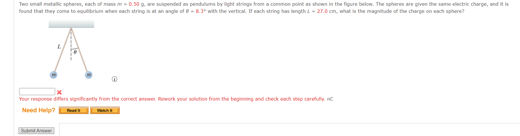 Solved i) Your response differs significantly from the | Chegg.com