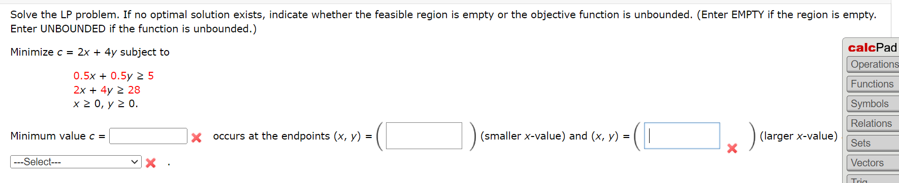 Solved Solve the LP problem. If no optimal solution exists, | Chegg.com