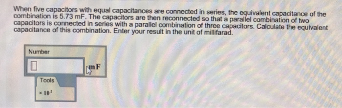 Solved When Five Capacitors With Equal Capacitances Are