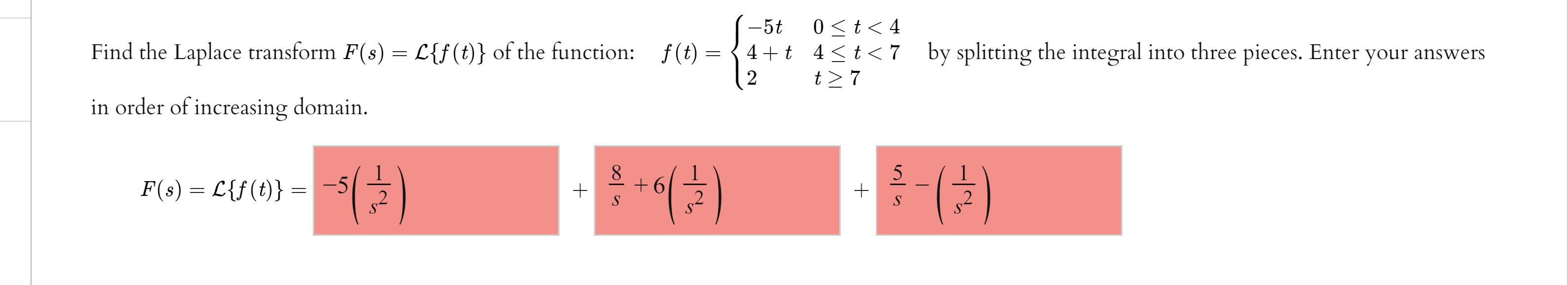 Solved Find the Laplace transform of the step function | Chegg.com