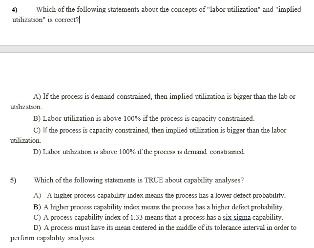 Solved 4) Which of the following statements about the | Chegg.com