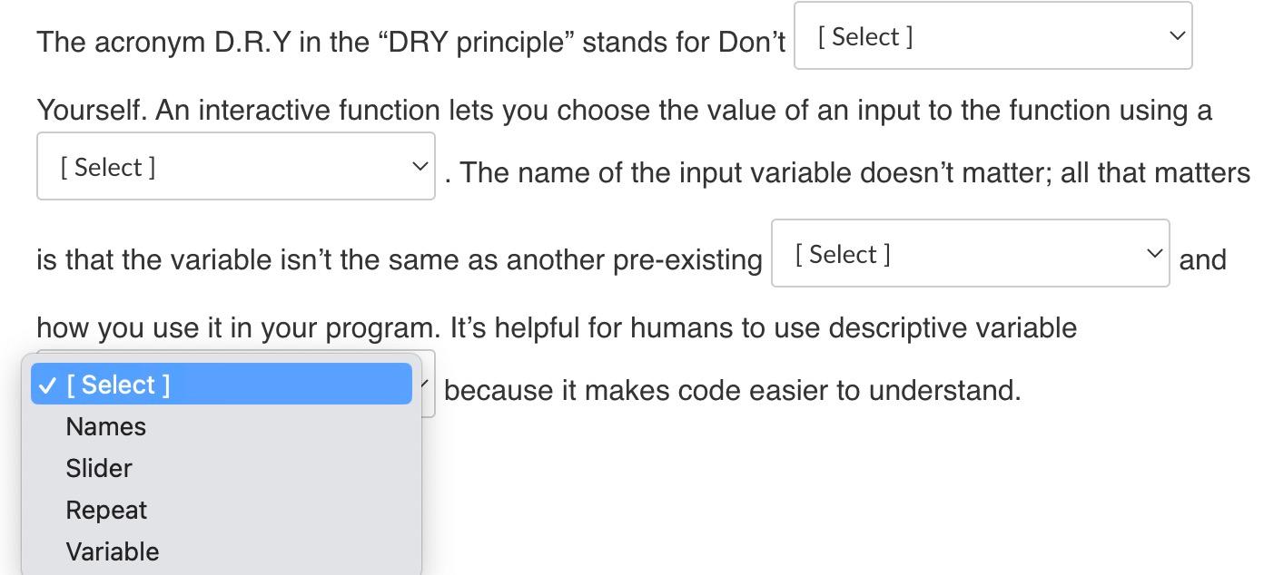 Solved The acronym D.R.Y in the "DRY principle" stands for | Chegg.com