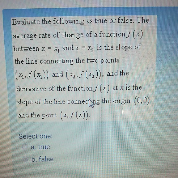 Solved Evaluate the following as true or false. The average | Chegg.com