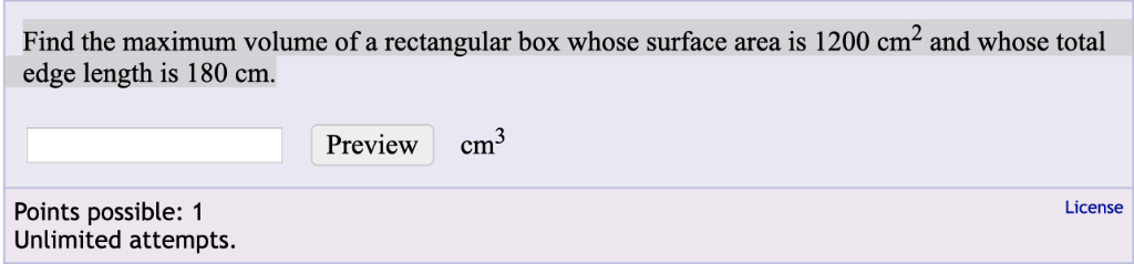 Solved Find the maximum volume of a rectangular box whose | Chegg.com