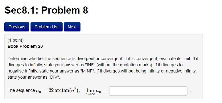 Solved Sec8.1: Problem 8 Previous Problem List Next (1 | Chegg.com