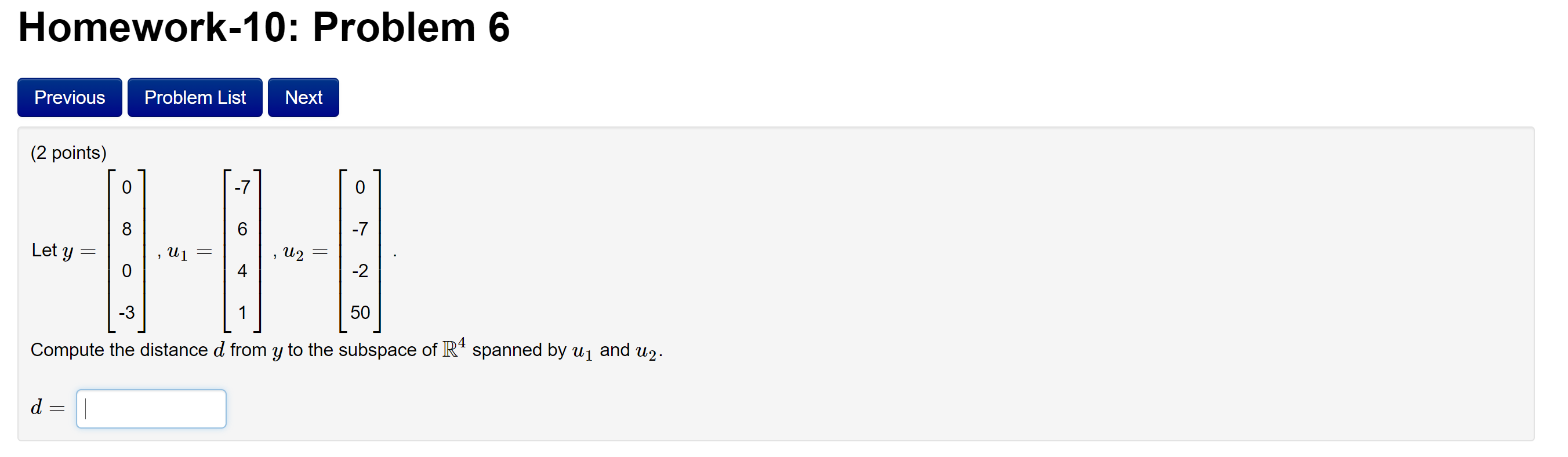 Solved Homework-10: Problem 6 Previous Problem List Next (2 | Chegg.com