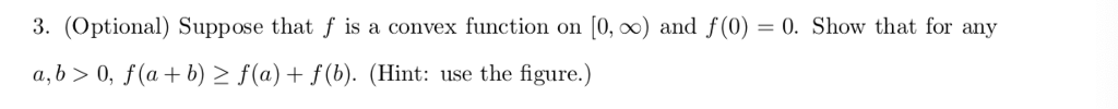 Solved 3. Suppose that f is a convex function on [0,∞) and | Chegg.com