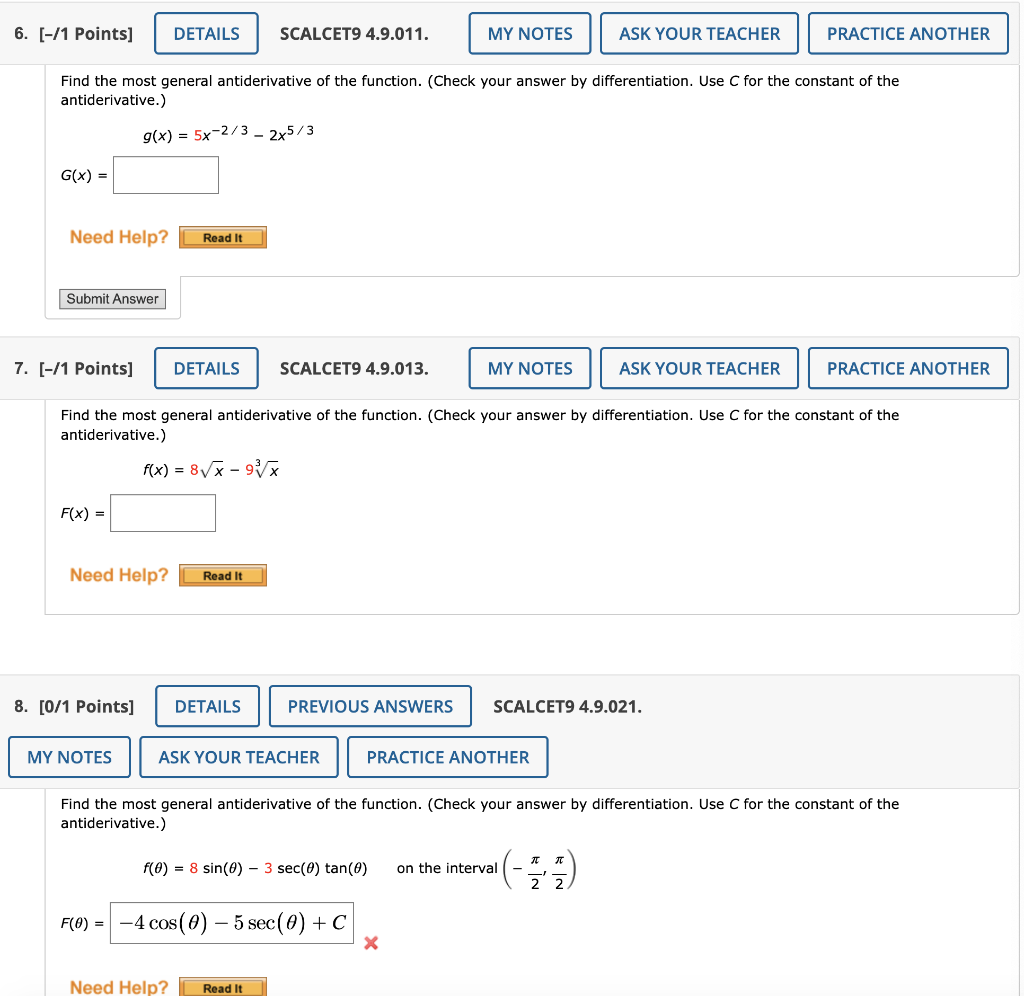 Solved 6. [-/1 Points] DETAILS SCALCET9 4.9.011. MY NOTES | Chegg.com