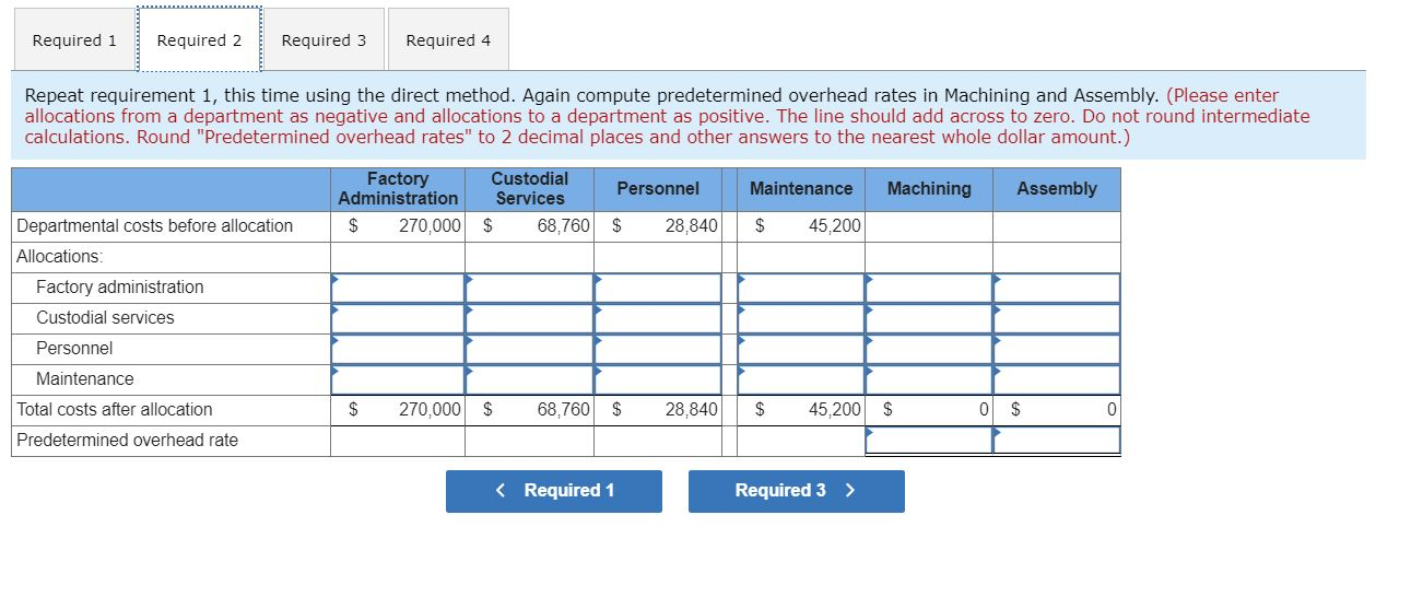Solved Problem 4B-6 Step-Down Method versus Direct Method; | Chegg.com