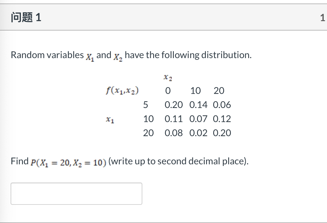 Solved h 1 Random variables x, and y, have the following | Chegg.com