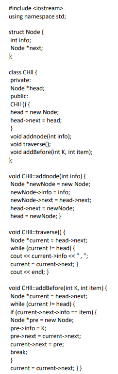 Solved This code was written in single circular Header | Chegg.com